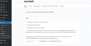 WP Reset Pro V6.00 WordPress Reset Tool - Đặt Lại WordPress