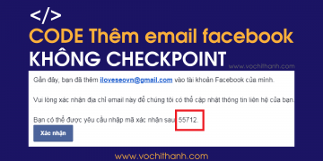 Code Thêm Email Mới Vào Facebook Không Checkpoint 100%